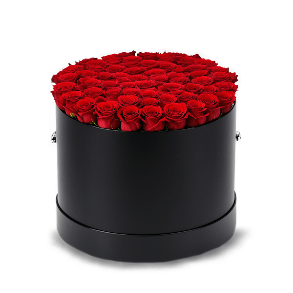 Luxury Round Box With Red Roses, Dominican Republic